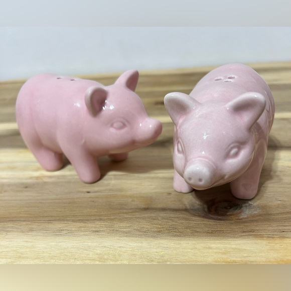 Kitchen | Farmhouse Pink Ceramic Pigs Salt Pepper Shakers New | Poshmark